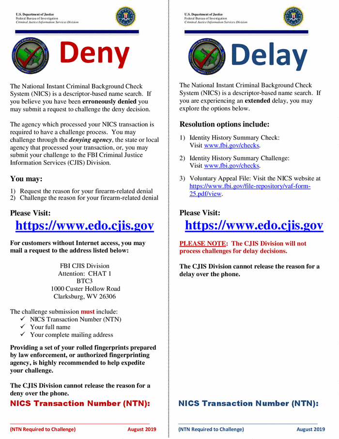 DELAY DENY CARD – H&H Shooting Sports | Oklahoma City