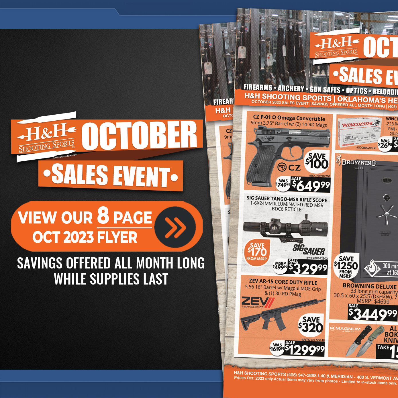 October 2023 Sales Event - Full Sales Ad | H&H Shooting Sports