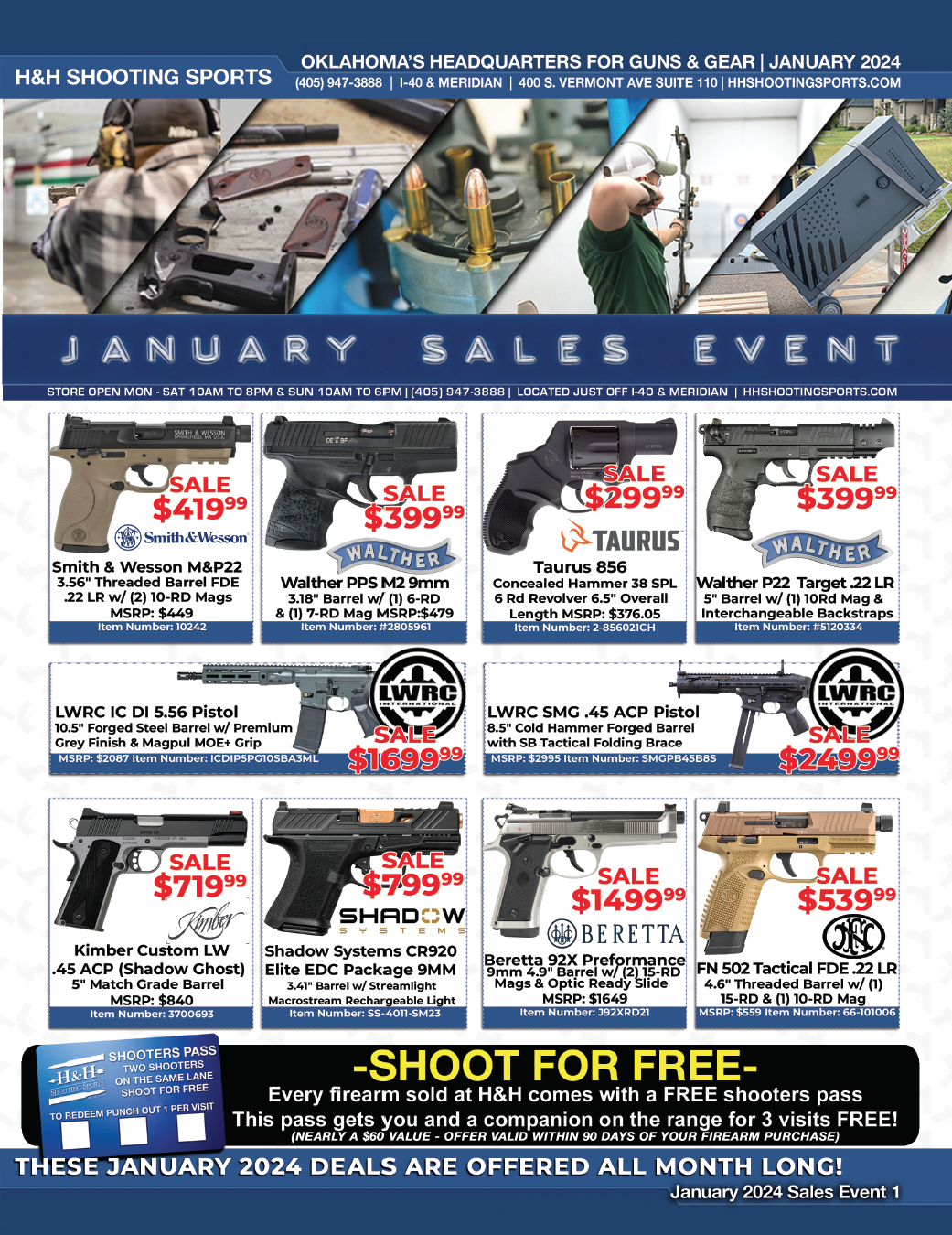 Shoot More in 2024 - January Sales Event | Oklahoma City | H&H Shooting ...