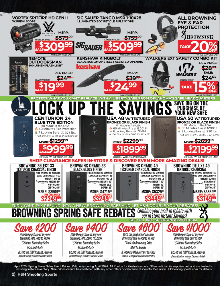 April 2024 Spring Fever Sales Event | H&H Shooting Sports | Oklahoma ...